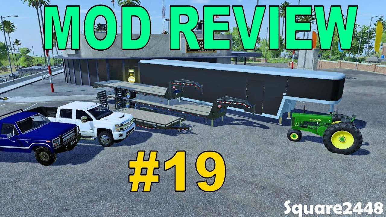 Farming Simulator 19 Mod Review #19 Chevy 3500, PJ Trailers, Shop ...