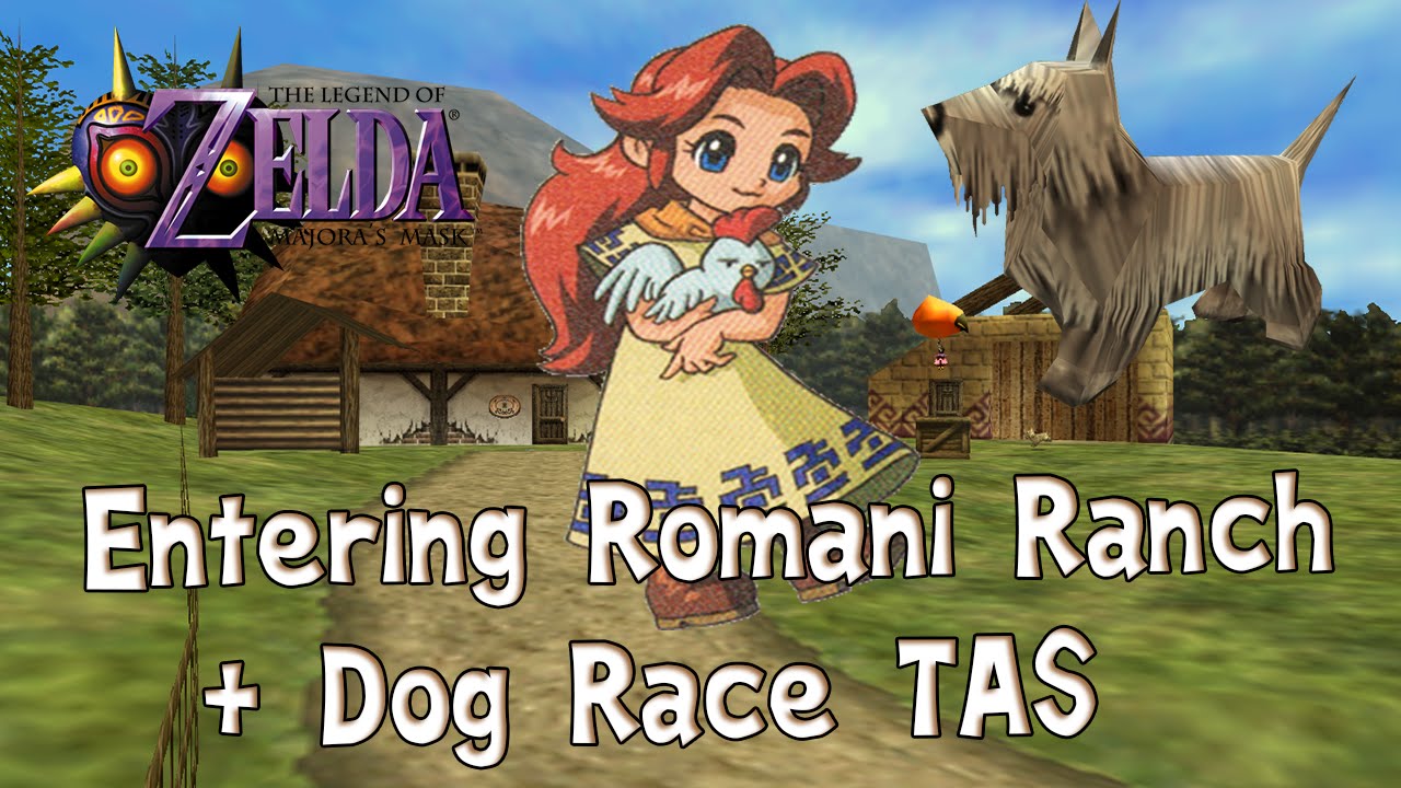 Zelda: Majora's Mask ~ Enter Romani Ranch + Dog Race (TAS) - YouTube