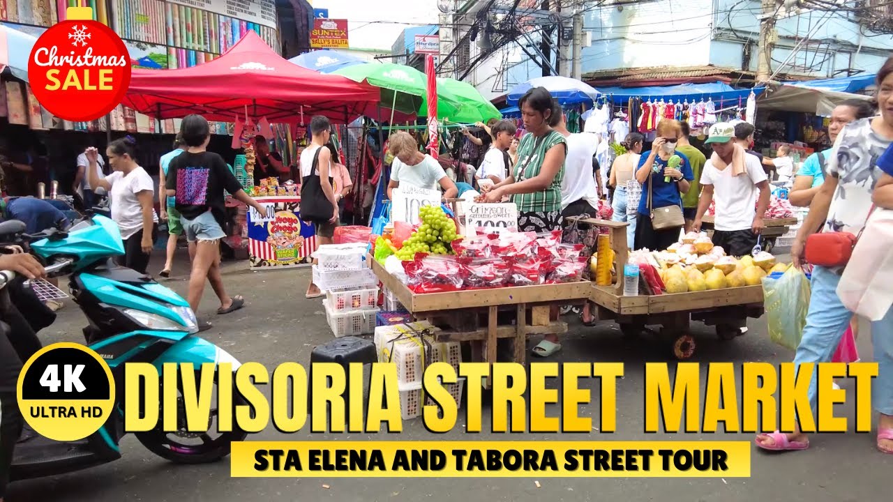 [4K] DIVISORIA STREET MARKET SHOPS - STA ELENA AND TABORA STREET (PRE ...