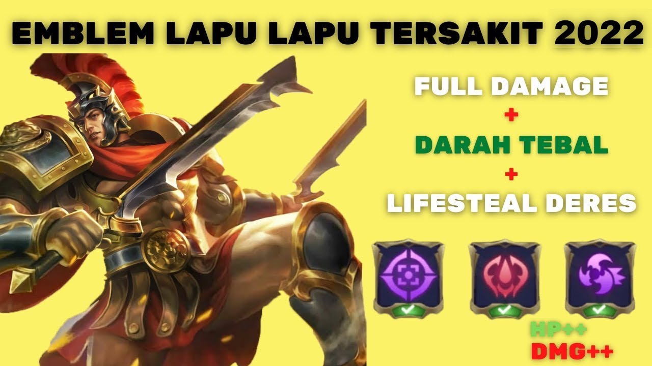 CARA SETTING EMBLEM LAPU LAPU TERSAKIT TERTEBAL 2022 DI MOBILE LEGENDS ...