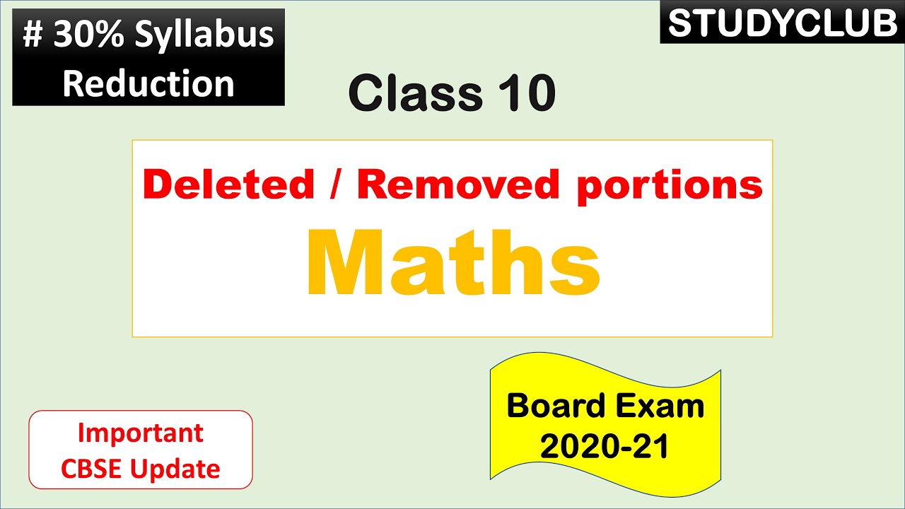 Deleted Removed Portions Of Maths Class 10 CBSE STUDYCLUB deleted-removed-portions-of-maths-class-10-cbse-studyclub