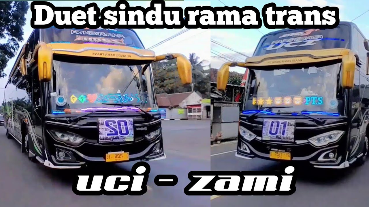 kembali duet dua unit SINDU RAMA TRANS. tsm bus hunter - YouTube