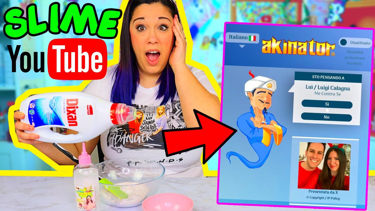 Se AKINATOR INDOVINA gli YOUTUBERS FACCIO lo SLIME! - YouTube