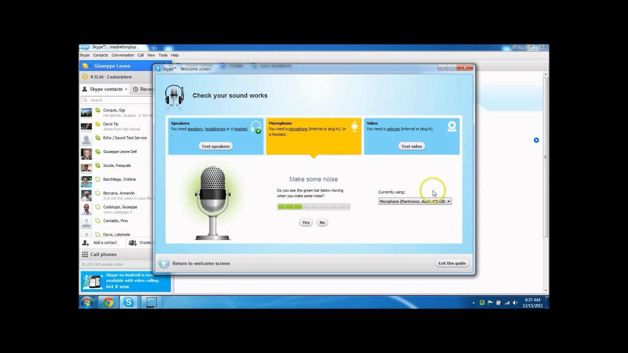 Virtual Mediation Lab - Test Skype Connection for PC - YouTube