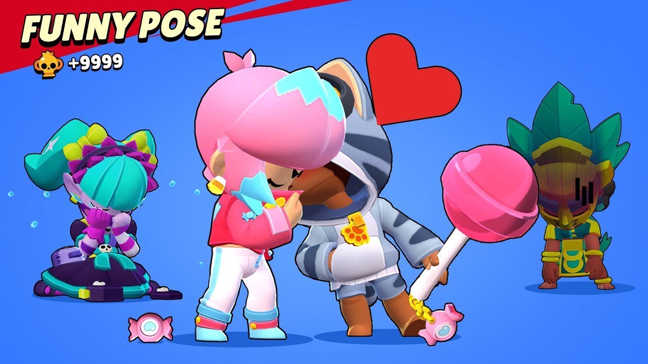 Top 100 Funny Pose of Brawler Brawl Stars - YouTube