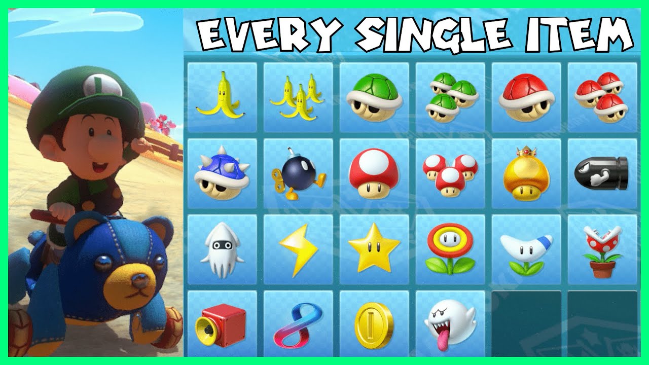 Can I use EVERY ITEM before 8 races END in Mario Kart 8 Deluxe?! - YouTube
