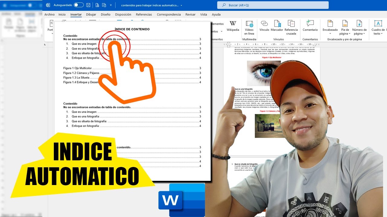 Como hacer un índice automático en Word - YouTube