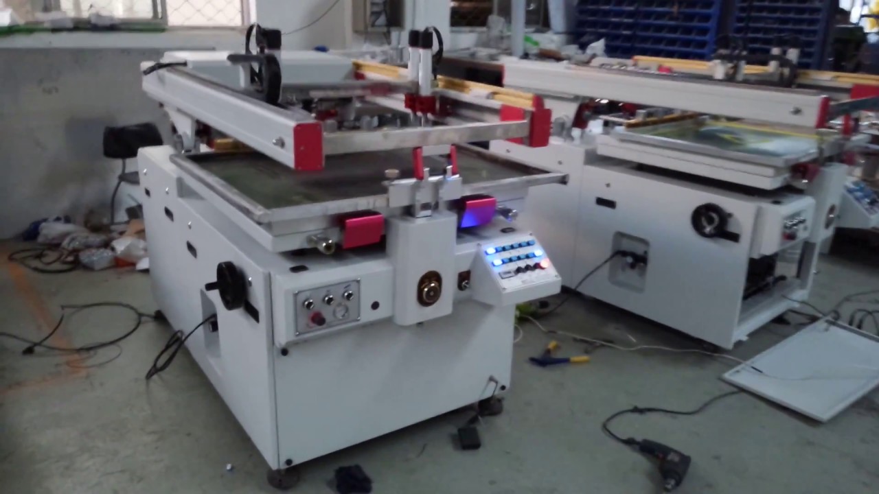 Servo motor clam shell screen printing machine PSA-8060 production ...
