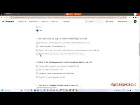 UNIT 7 Work Manager Schedule tasks with WorkManager quiz answers - YouTube