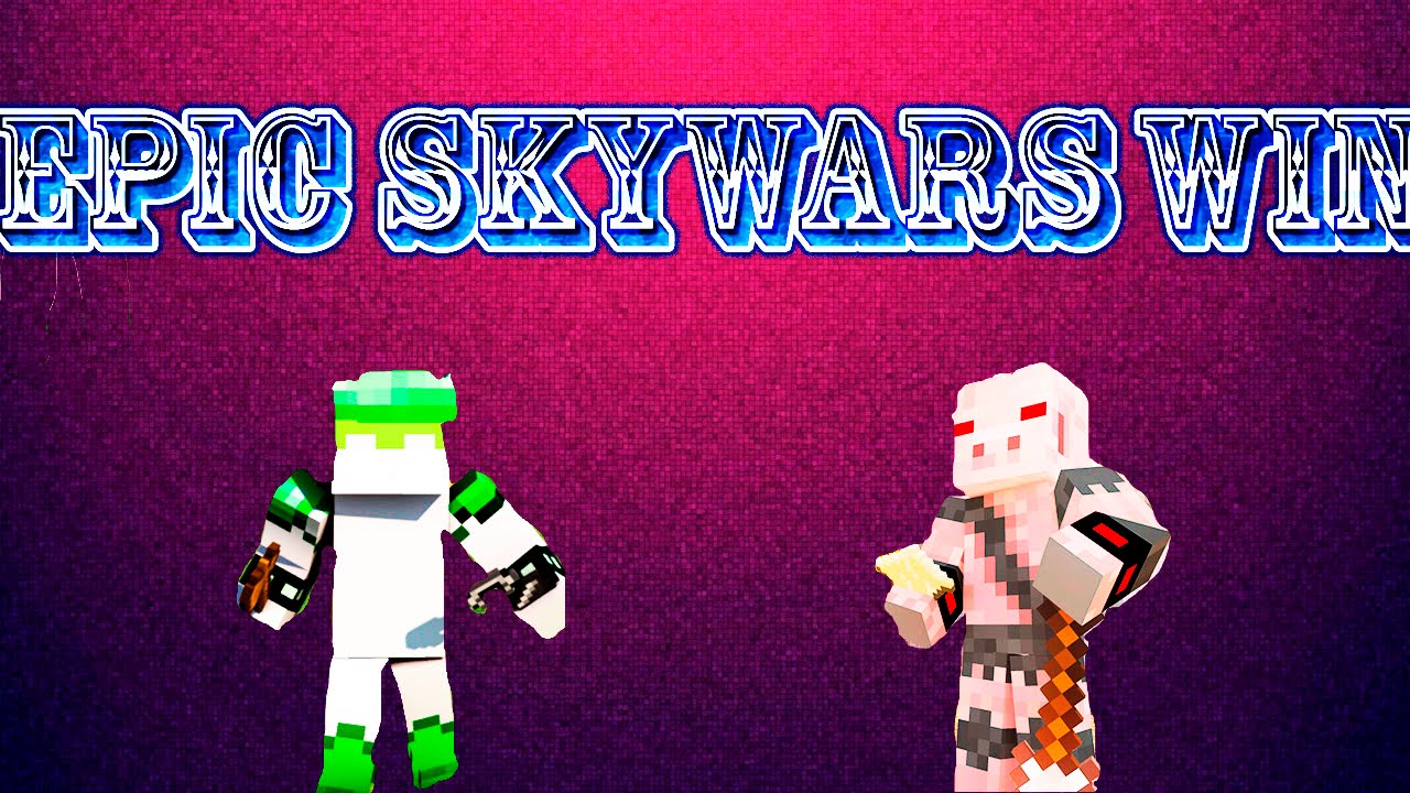 Hypixel Skywars | Epic win 2 Ender Dragons | BacoNator Minecraft - YouTube