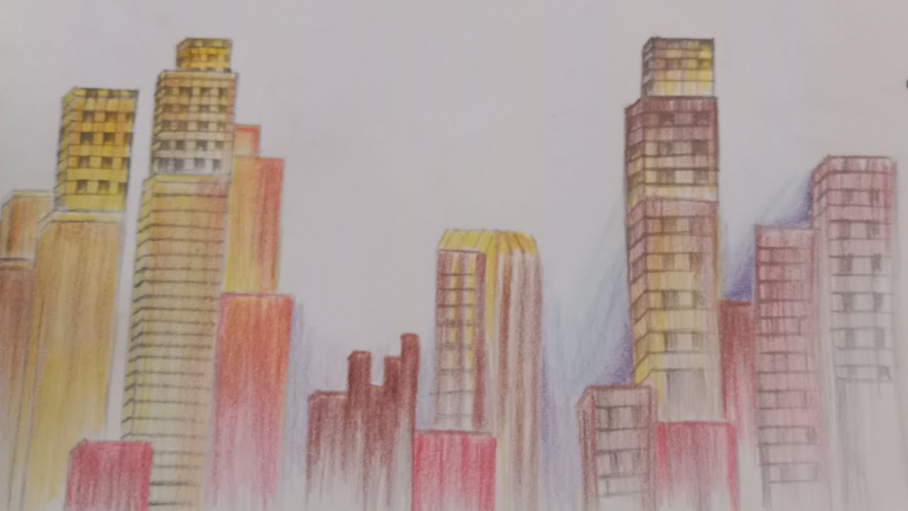 building sketch, building penting beautiful sketch by ved Prakash art ...