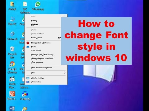 How to change font style in windows 10 - YouTube
