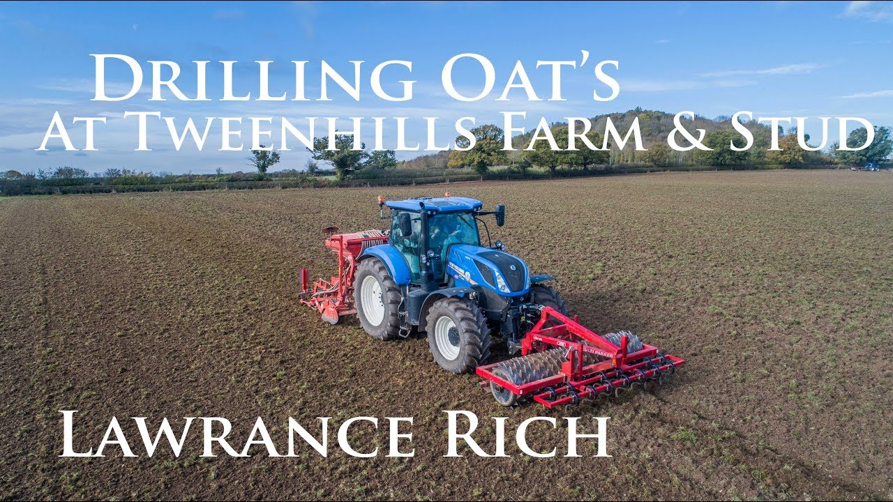 Drilling Oats at Tweenhills Farm & Stud - YouTube