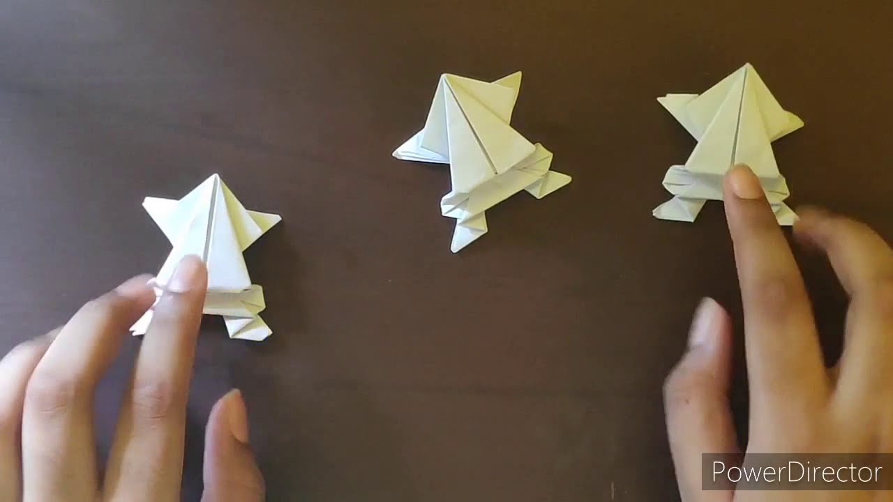 How to make an origami jumping frog | Easy DIY paper jumping frog - YouTube