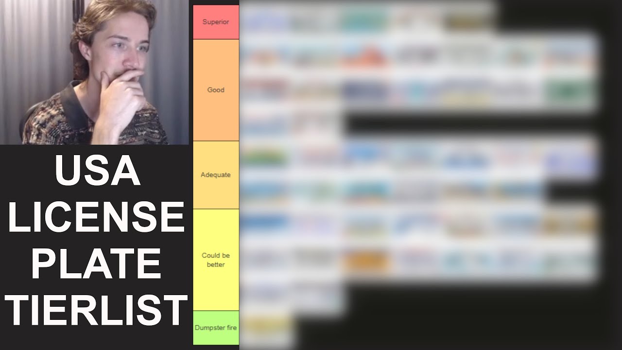 I Ranked Every License Plate from the USA on a Tierlist - YouTube