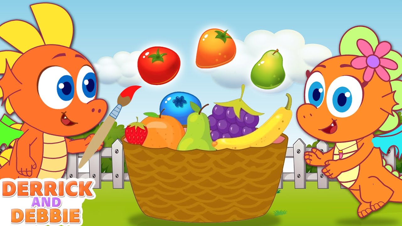 🌈Learn Colors by Painting Fruits🍌🍓| Fun Learning Videos For Kids ...