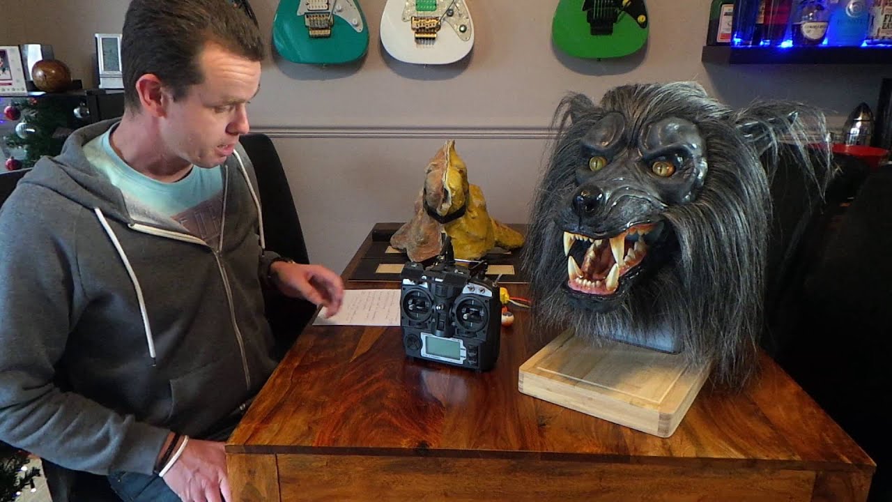 Making of my animatronic werewolf mask and demo - YouTube