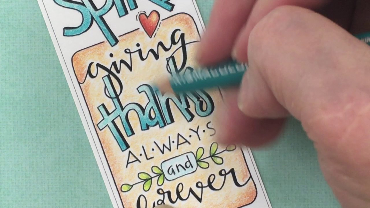 Colored Pencil Gradient Letters Technique - YouTube