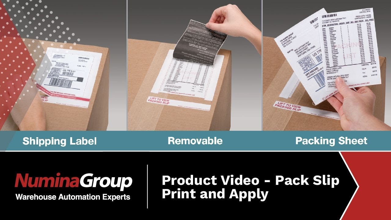 One-Step Print-and-Apply System | Pack Slip Under Shipping Label - YouTube