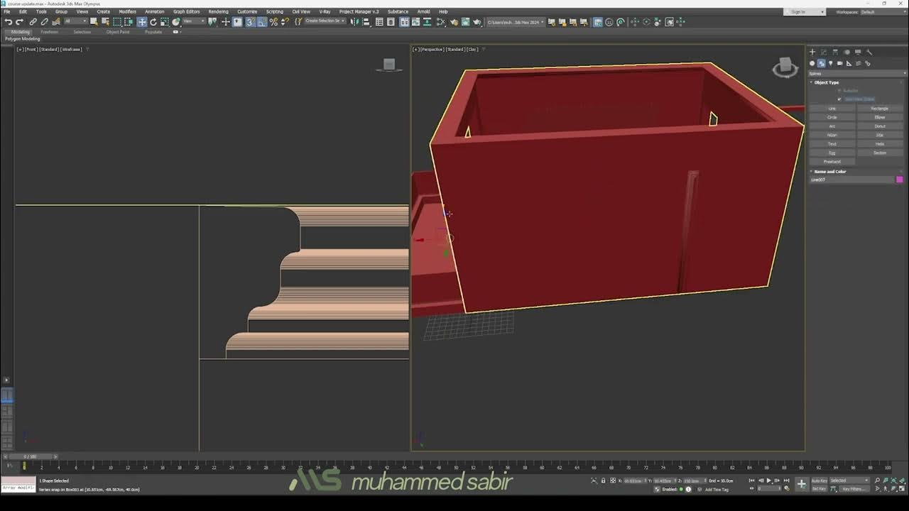 3D max basic tutorial part 6 sweep modifier - YouTube