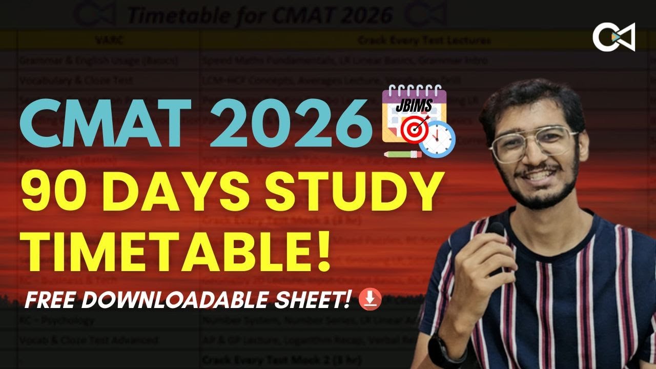 🎯 CMAT 2026: The Only Study Plan You Need (Nov – Jan Full Schedule ...