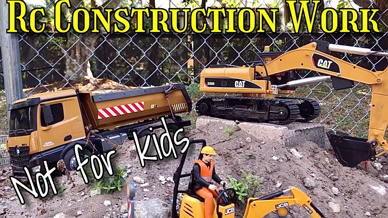 Rc Excavator Huina 1550 / Rc Construction Work - YouTube