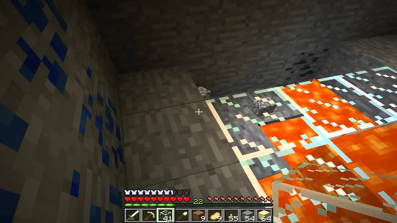 Minecraft Making a nice lava pool Part 1 - YouTube