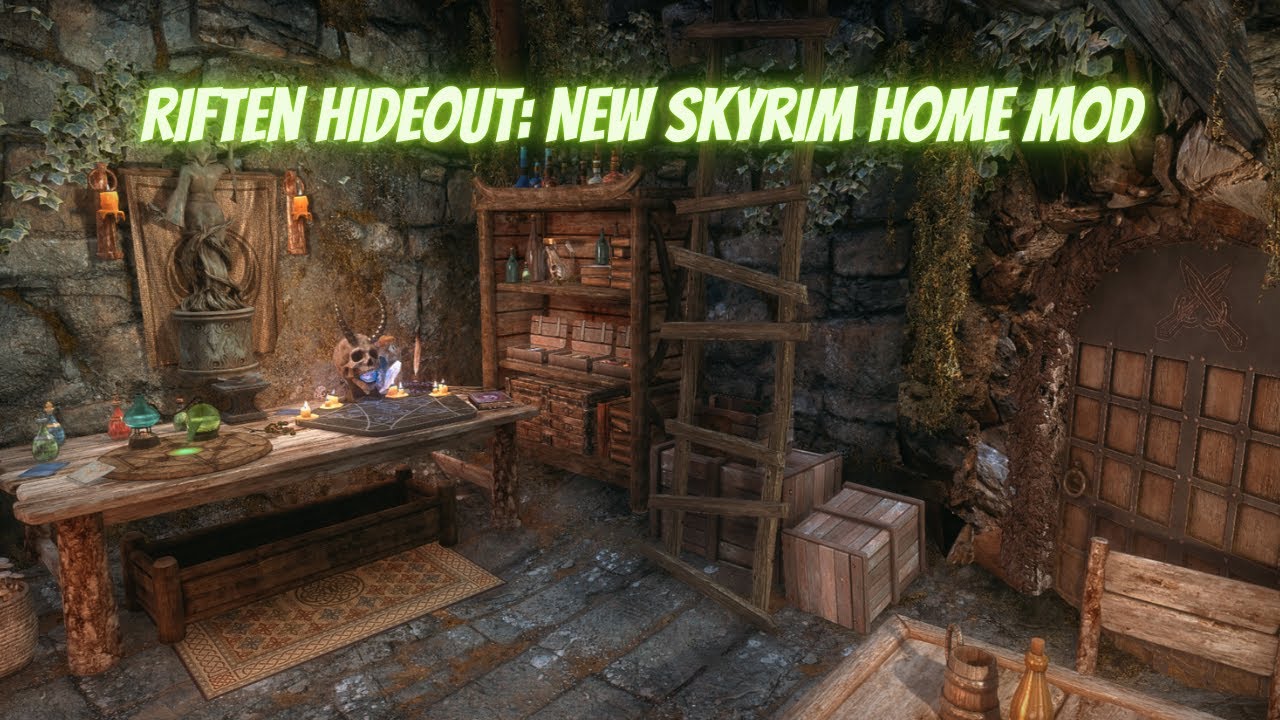 Riften Hideout: A New, Small, Underground Player Home In Riften - YouTube