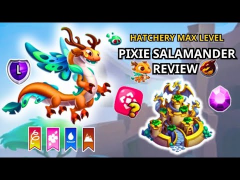 HATCHERY MAX LEVEL! REVIEW Pixie Salamander Dragon in New Puzzle Island ...