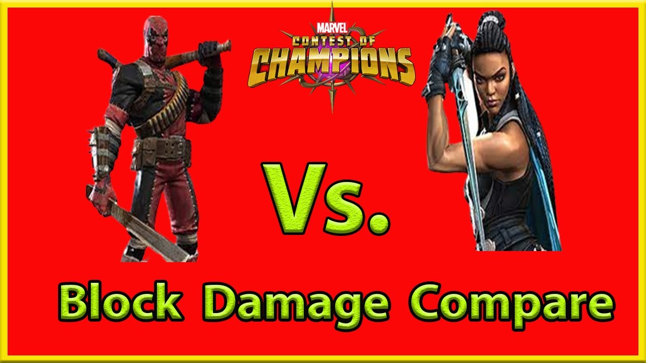 Valkyrie And Massacre Block Damage Comparison mcoc Marvel Contest Of ...