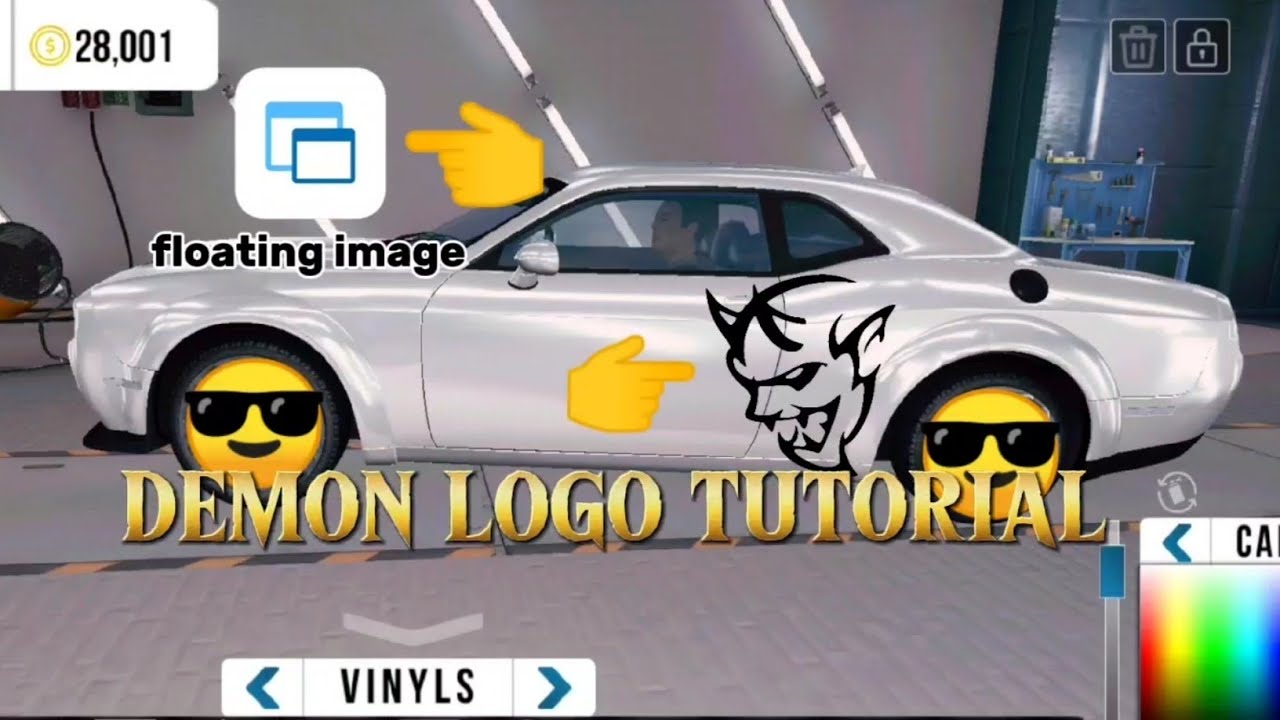 HOW TO MAKE DEMON LOGO with using ( floating app ) DODGE CHALLENGER ...