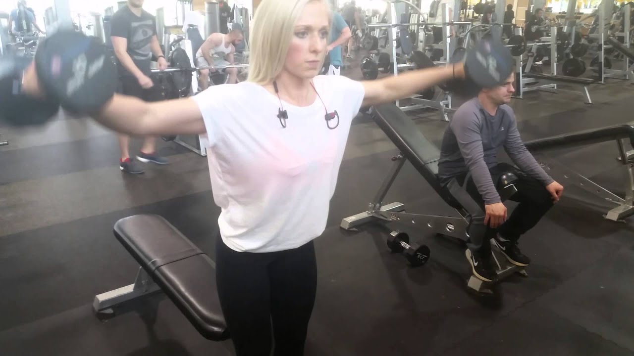 DB lateral raise, mid scapular plane - YouTube