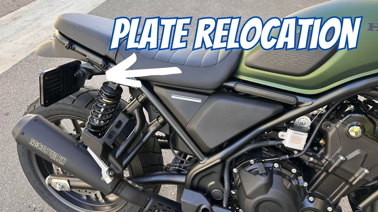 Relocating the plate on the '23 SCL500 / CL500 using the stock exhaust ...