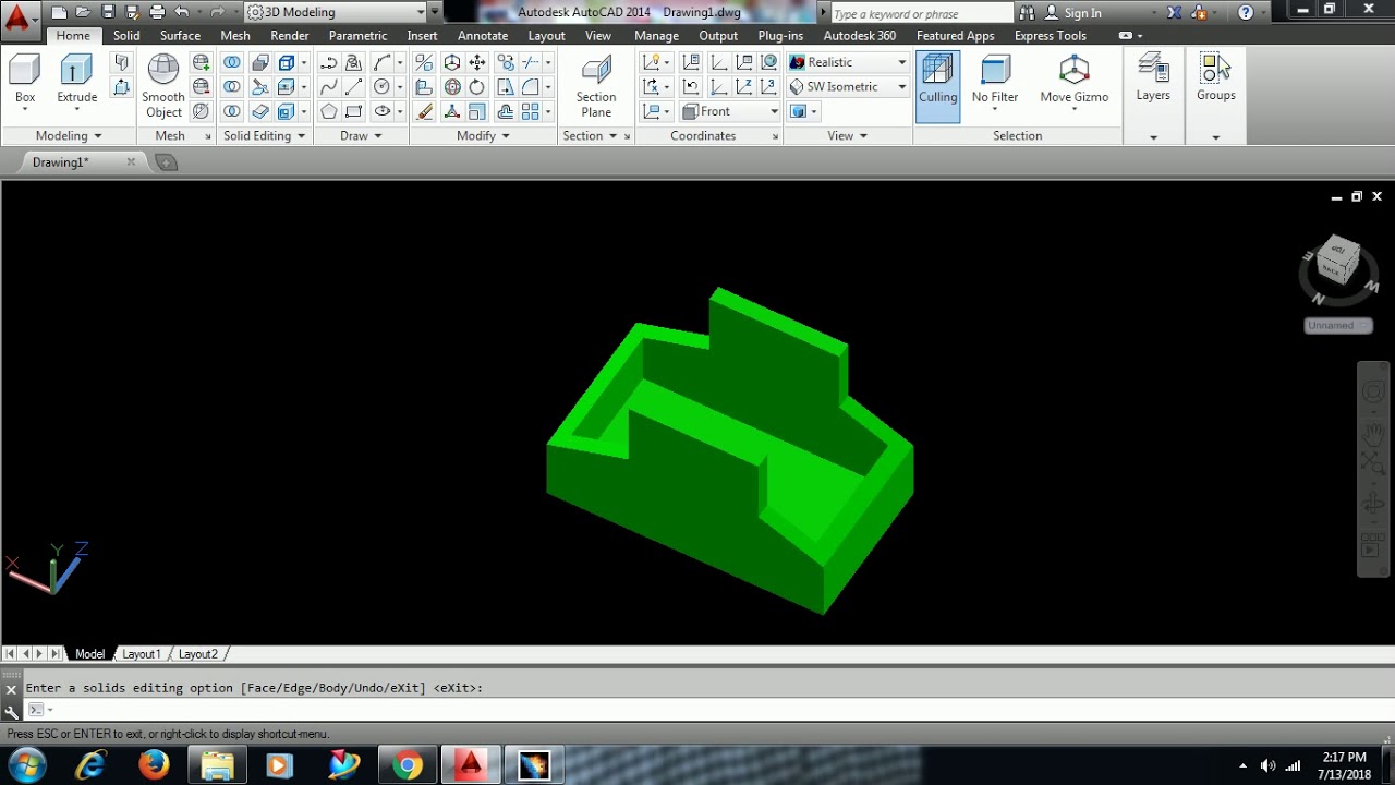 SHELL AND SLICE IN AUTOCAD 3D YouTube SHELL AND SLICE IN AUTOCAD 3D YouTube