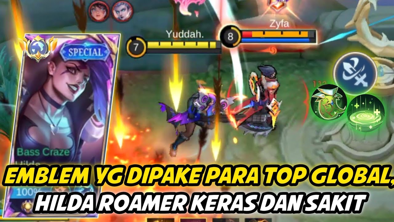 Atribut Thrill🔥Emblem Hilda Roam Bikin Hilda Sakit Dan Kuat - Hilda ...