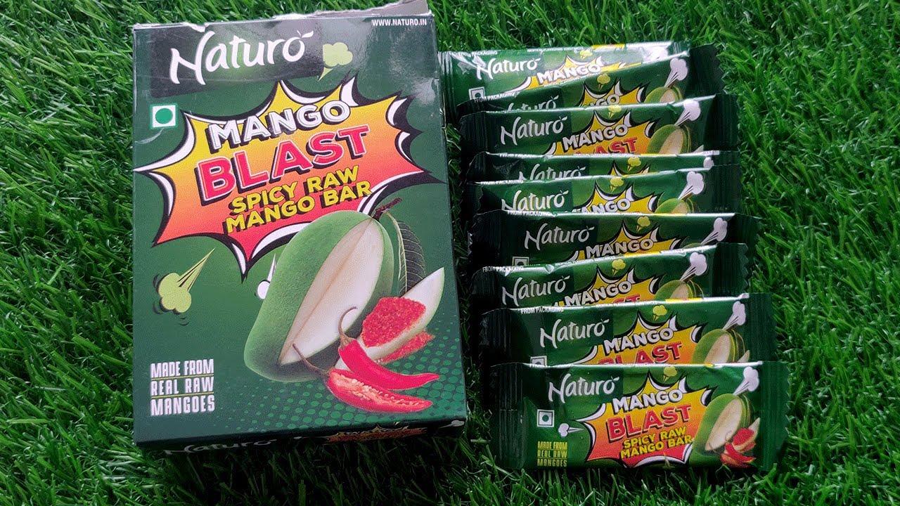 Naturo Spicy Raw Mango Bar - YouTube