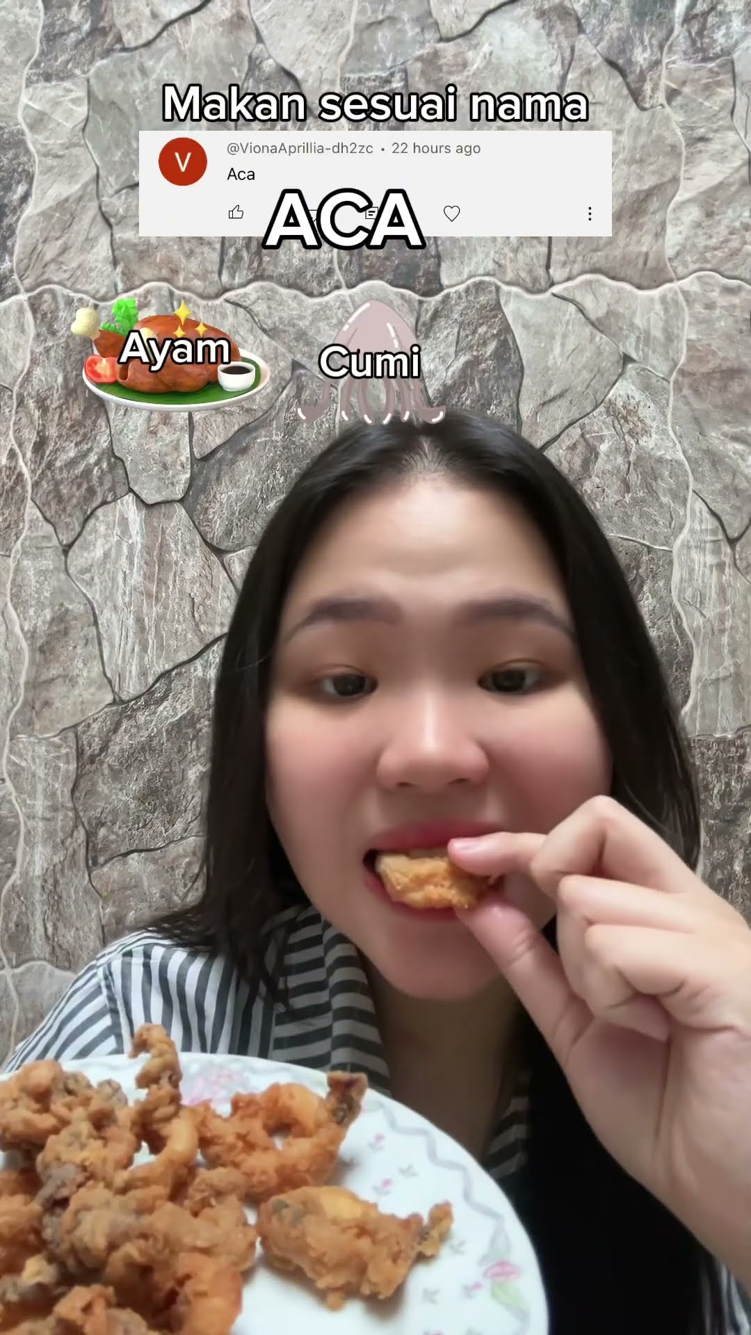 MAKAN SESUAI NAMA ACA #shortvideo - YouTube