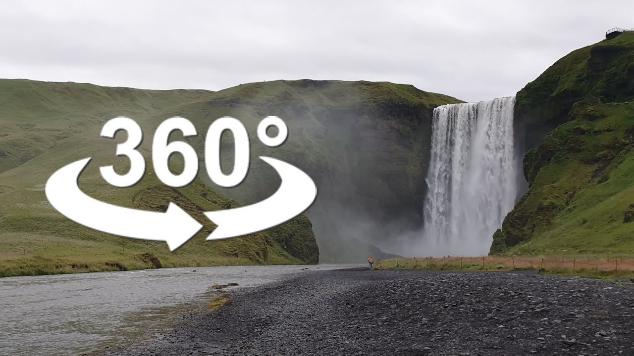 Сolossal Waterfall, ICELAND, VR 360 video - YouTube