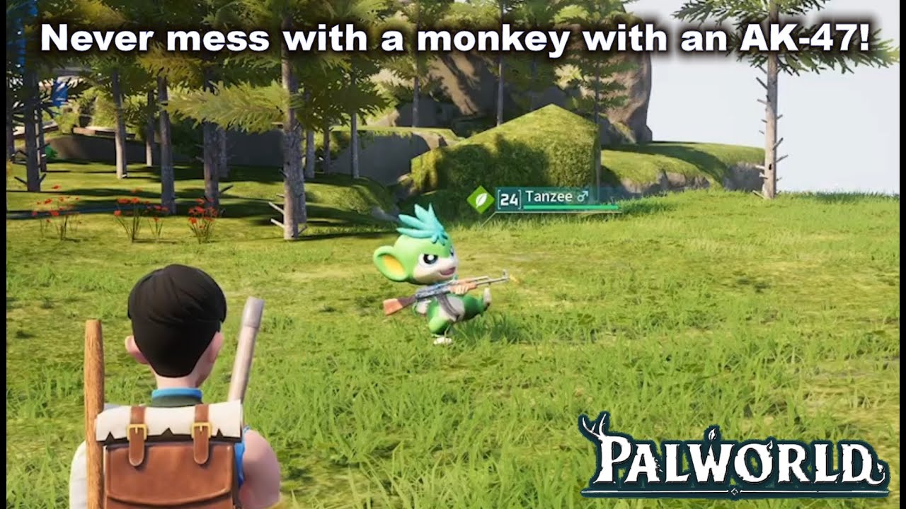 Don't mess with the Monkey that weilds an AK47 - Palworld - YouTube