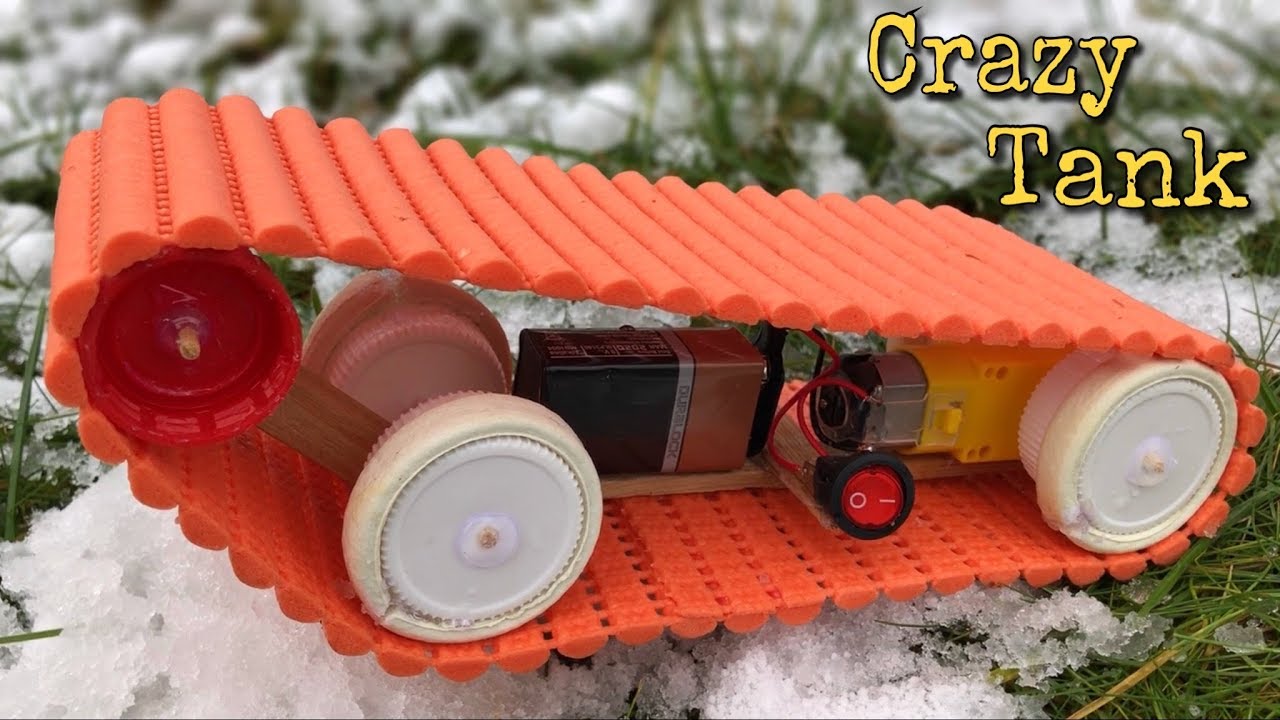 How to Make a Tank (Powered Car) - Very Easy - YouTube