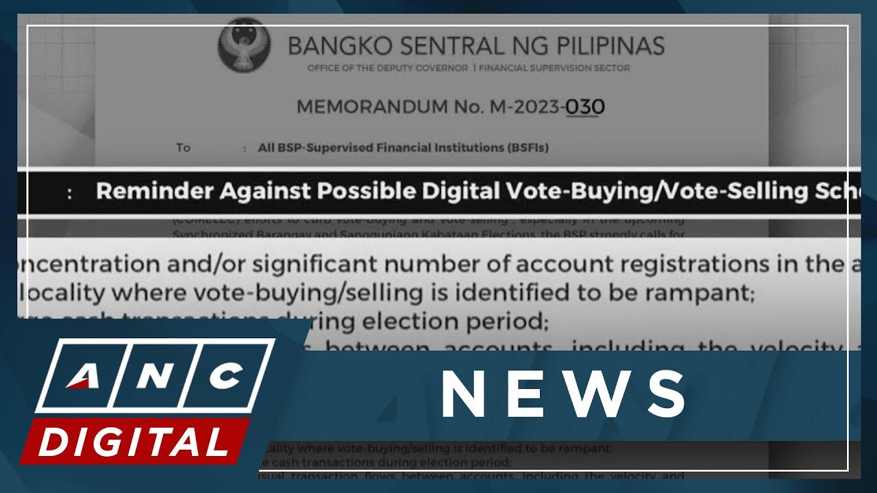 BSP unveils monitoring guidelines on possible digital vote-buying | ANC ...