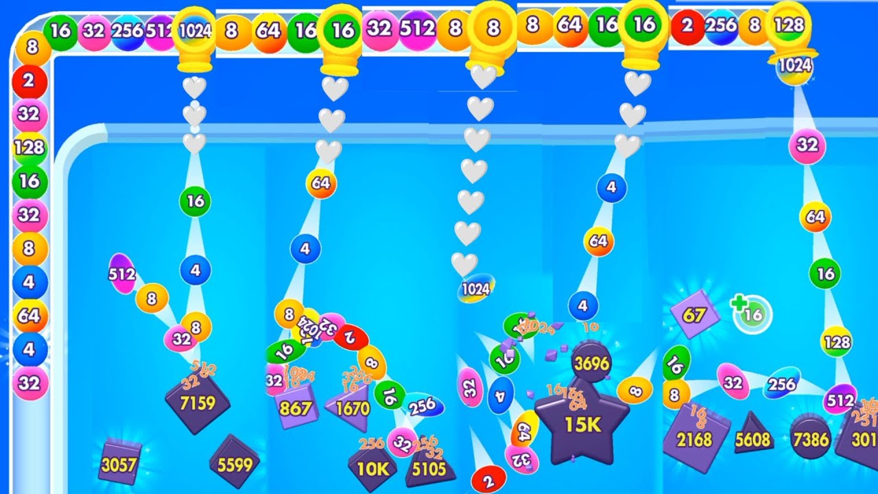 Bounce Merge | bounce merge 2048 ball in bounce merge 3d video games ...
