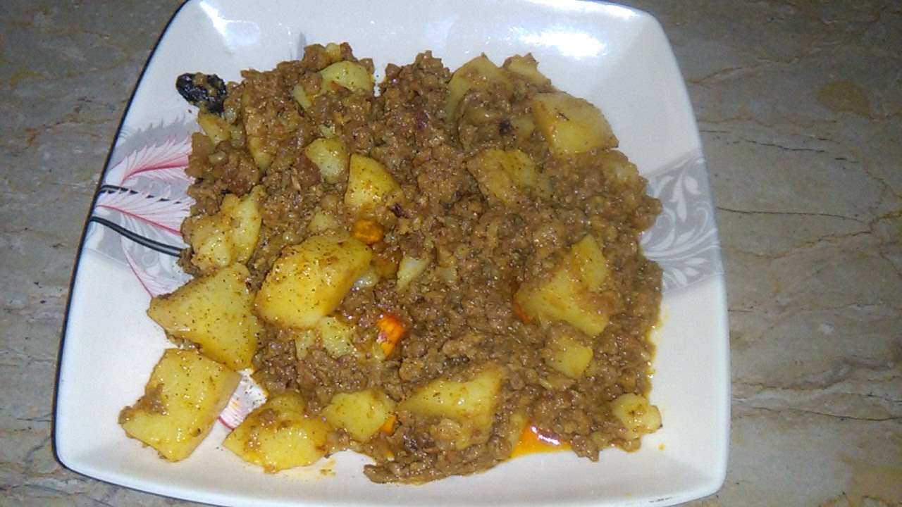 Aloo Keema Recipe | Qeema Aaloo Recipe | Mince with Potato | Mutton ...