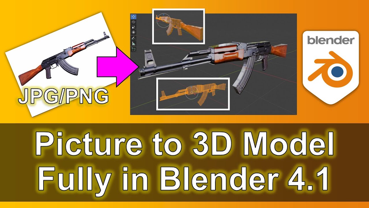 Picture to 3D Model in Blender | Full Tutorial - YouTube