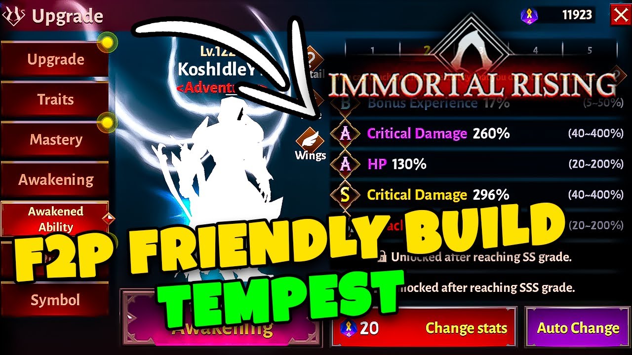 BEST BUILD FOR BEGINNERS A TO SSS TIERS // IMMORTAL RISING GUIDES - YouTube