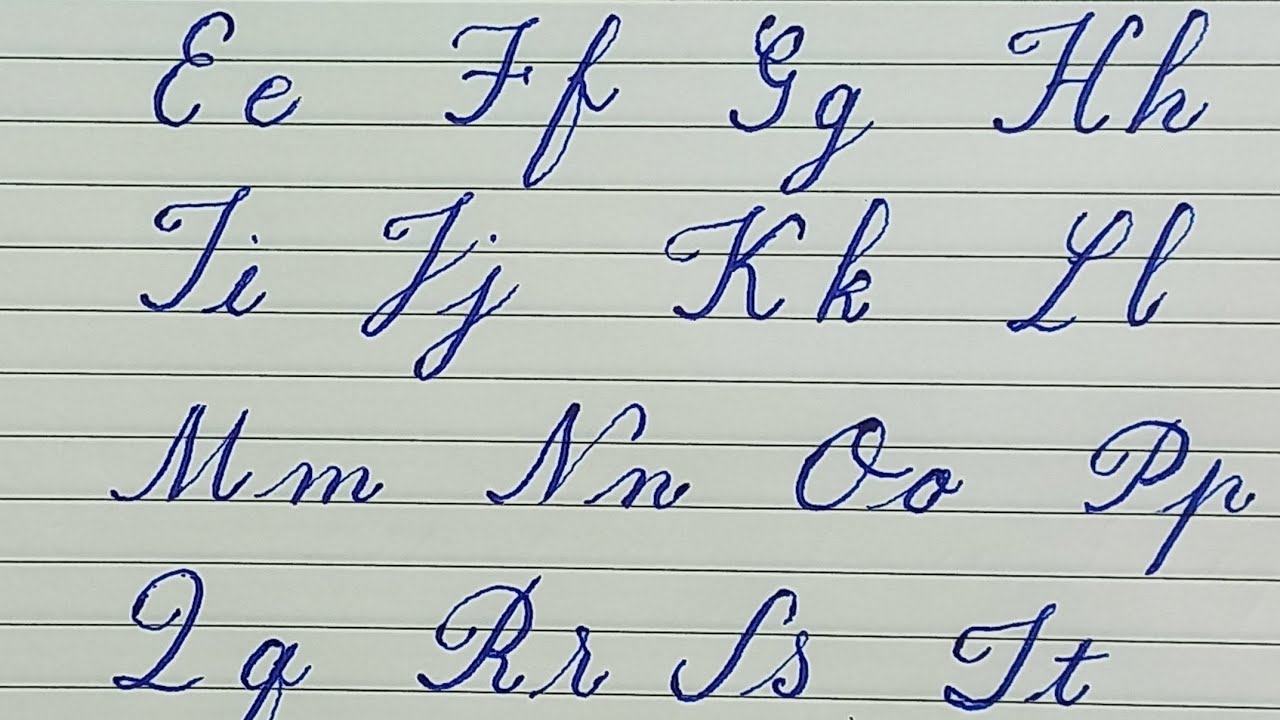 How to write capital and small letters abcd| English cursive ...