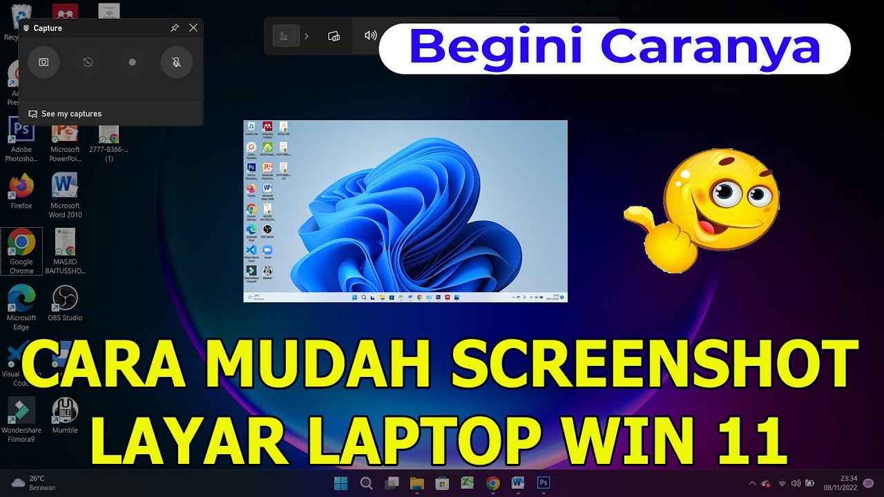 Cara Mudah Screenshot Laptop Windows 11 Tanpa Aplikasi - YouTube