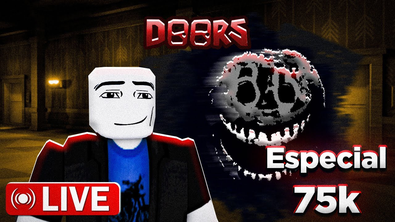 🔴 Jogando ROBLOX DOORS 👁️! Especial 75k! - YouTube