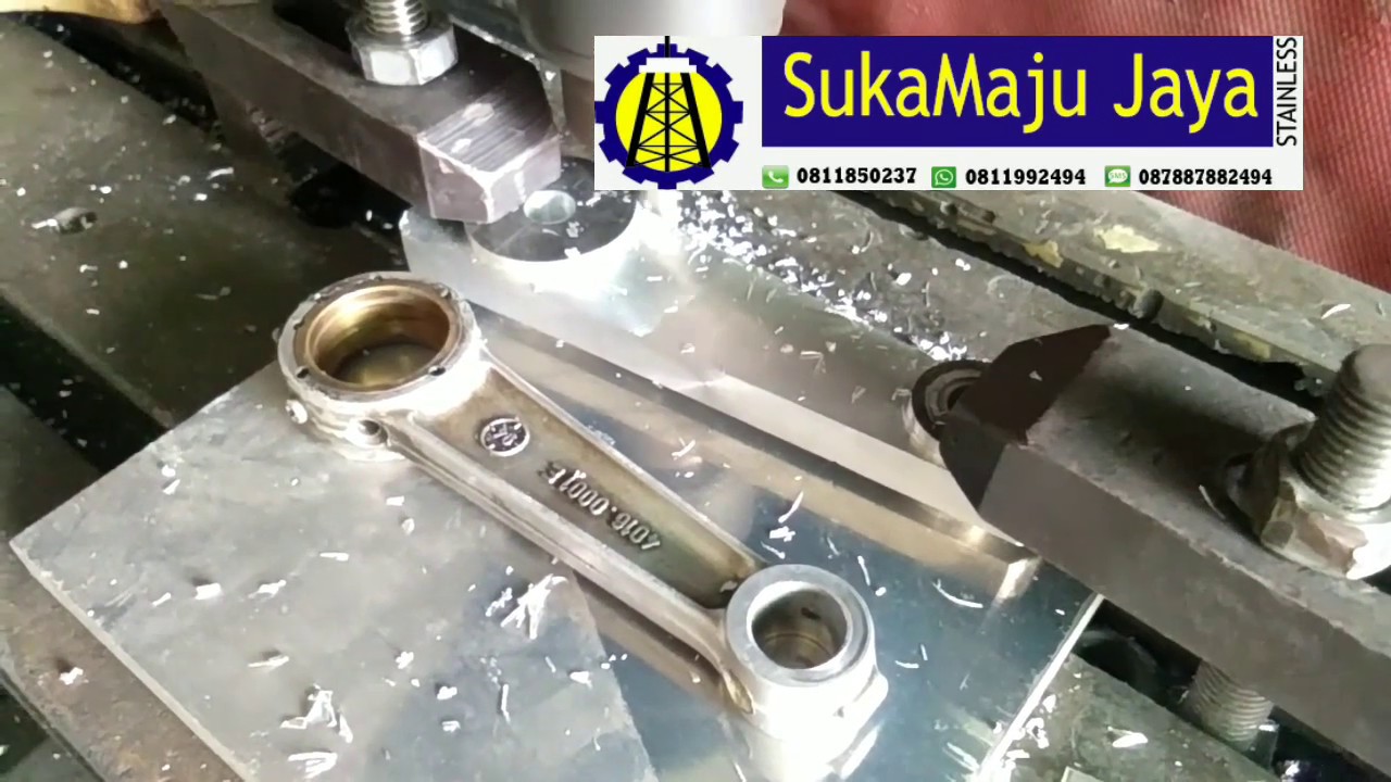 Cara membuat stang seher kompressor part.1 - YouTube