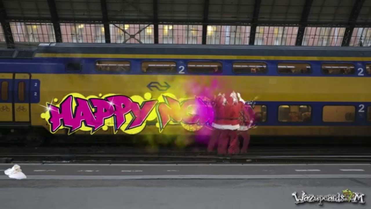Happy New Year Graffiti By Santa Claus 2023 - YouTube